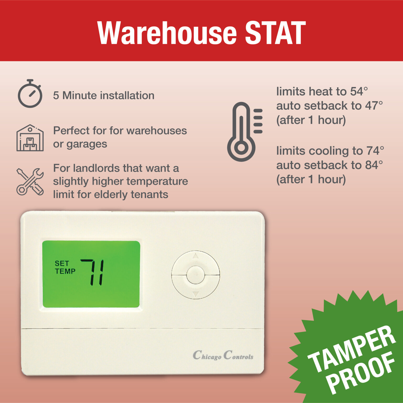 Tamperproof Thermostat | Tamper proof Thermostats for Properties